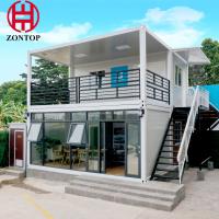 China Zontop Modern Luxury Quick Concrete Construction Complete Large Modular Prefab  House for sale