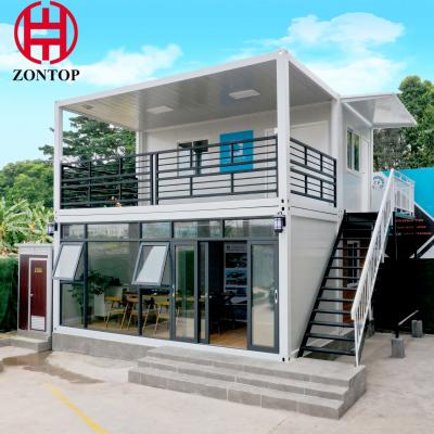 China Zontop Modern Luxury Quick Concrete Construction Complete Large Modular Prefab  House for sale
