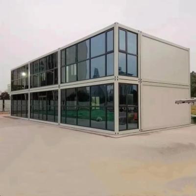 China Zontop Modern Luxury Quick Concrete Construction Complete Large Modular Prefab Glass House for sale