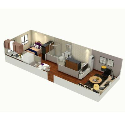 China Zontop modern luxury  easy assemble steel prefabricated 2 story frame 20ft 40 ft  shipping container house for sale