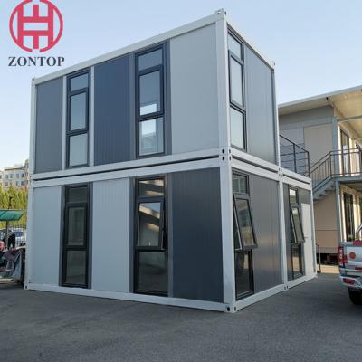 China Zontop Luxury Resort Apartment Modular Prefabricated Modern Design Living House Prefab Flat Pack Container Home for sale