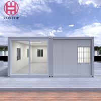 China Zontop Modern Luxury  Easy Assemble Steel Prefabricated 2 Story Complete Large Modular Prefab Glass House for sale