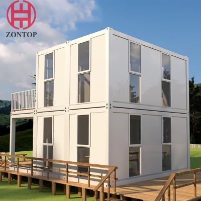 China Zontop High Quality Luxury Modular Prefab House Luxury Light Steel Structure Prefabricated House Container Home for sale