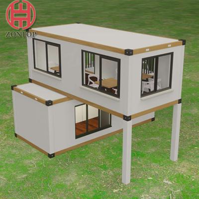 China Zontop Modern Prefab Living Flat Pack Container House 20 Foot Portable  Modular Container House for sale