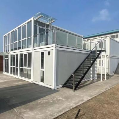 China Zontop Modern Luxury  Easy Assemble Steel Prefabricated 2 Story Frame High Quality 40ft/20ft  Modular Container House for sale