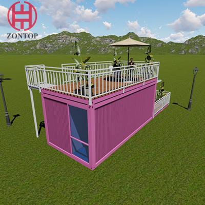 China Zontop  Luxury 40 Feet Stackable Flat Pack Fully Furnished Prefabricated  Storage Prefab  Container  Home House for sale