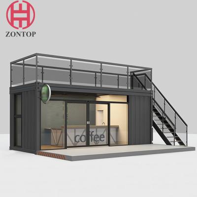 China Zontop China Two Storey Two Bedroom Prefabricated Home Shipping  40ft Luxury Container House for sale