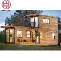China Zontop  Luxury 40 Feet Stackable Flat Pack Fully Furnished Prefabricated  Storage Prefab  Container  Home House for sale