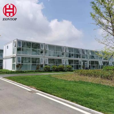 China Zontop China Hurricane Proof Modern Modular  3 Bedrooms 2 Storey Prefab Container House for sale