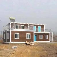 China Zontop Modern Luxury High Quality  Quick Concrete Construction Complete Large Modular Prefab Glass House for sale