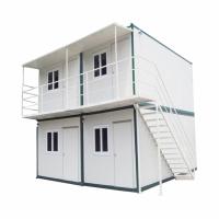 China Zontop Low Cost Light Steel Two Storey Two Bedroom 20ft Prefab Luxury Prefab  Container House for sale