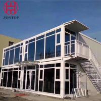 China Zontop free style 2021 new luxury design with large scale glass curtain door office building houses for sale
