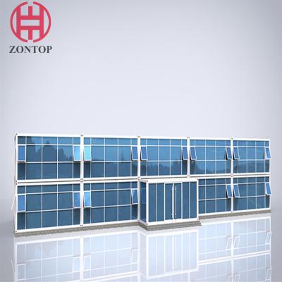 China Zontop hot sale temporary pre-installed glass wall workshop warehouse  hospital modular homes for sale