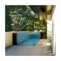 China Outdoor Aboveground Infinity Swimming Pool Fiberglass Lucite Acrylic Density 1.2g/cm3 for sale