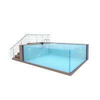 China Clear Pool Window Prefabricated Steel Frame Container Pool for Above Ground Swimming for sale