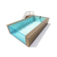 China Clear Pool Window Prefabricated Steel Frame Container Pool for Above Ground Swimming for sale