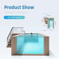 China Solid Safety Endless Clear Glass Panels Custom Outdoor In-Ground Family Swimming Pool for sale