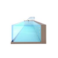 China Solid Safety Endless Clear Glass Panels Custom Outdoor In-Ground Family Swimming Pool for sale