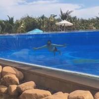 China Dry Constant Temperature Polymerization Process Endless Pool Glass for Swimming Pools for sale