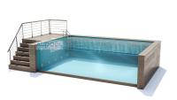 China Plastic High Light Transmittance Transparent Finished Swimming Pool For Family Hotels for sale
