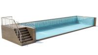 China Plastic High Light Transmittance Transparent Finished Swimming Pool For Family Hotels for sale