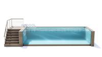 China Unmatched Infinity Transparent Finish Swimming Pool for Hotels Schools Sanatoriums and Gyms for sale
