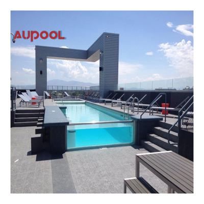 China 100mm Thick Acrylic Swimming Pool Wall with Dry Thermostatic Polymerization Technology for sale