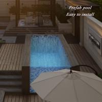 China 18m3 Pool Water Capacity Customized Acrylic Panel Thickness Outdoor Hotel Glass Pool for sale