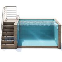 China 18m3 Pool Water Capacity Customized Acrylic Panel Thickness Outdoor Hotel Glass Pool for sale