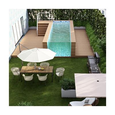 China Acrylic Panel Density 1.2g/cm3 Composite Steel Outdoor Pool with Endless Pool Machine for sale