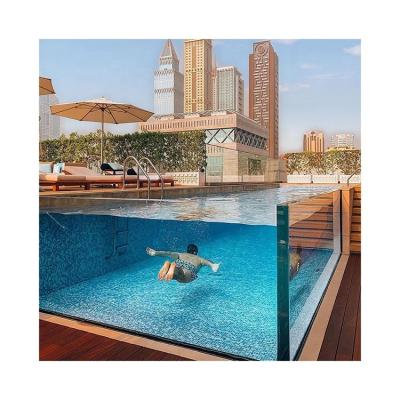 China Hotel Pool Window Installation Aupool Non-Yellowing Pool Window for Container Pools for sale