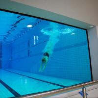 China Outdoor Acrylic Above Ground Container Pool with Acrylic Window 30mm-950mm Thickness for sale