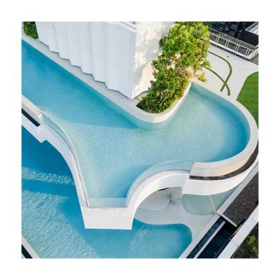 China Pool Aupool Clear Transparent PMMA Panel Above Ground Acrylic Outdoor Swimming Pool for sale