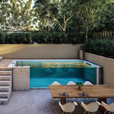 China Custom Cast Clear Acrylic Swimming Pool Clear Coffee Color Wood Plastic Board Perspex for sale
