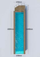 China 24m3 Pool Water Capacity Acrylic Swimming Pool Glass Walls with 90mm Thickness for sale