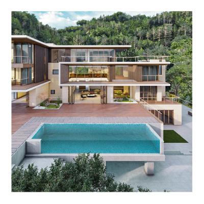 China Custom Lucite Acrylic Fiberglass Frp Rooftop Endless Container Piscina Swimming Pools for sale