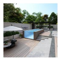 China Custom Lucite Acrylic Fiberglass Frp Rooftop Endless Container Piscina Swimming Pools for sale