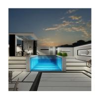 China Outdoor Super Clear Acrylic Panel Window Pool for Luxurious Villa Swimming Pool Glass for sale