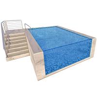 China Custom Easy To Install Swimming Pool with Acrylic Window and Wood Plastic Board Color for sale