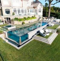 China Acrylic Swimming Pool Endless Indoor Sky Infinity Pool for Portable Group Recreation for sale
