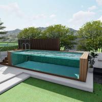 China Outdoor Fiberglass Swimming Pool High Diaphaneity 92.5% and Clear/Transparent Design for sale