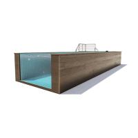 China Outdoor Fiberglass Swimming Pool High Diaphaneity 92.5% and Clear/Transparent Design for sale