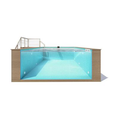 China Transparent Acrylic Shipping Container Swimming Pool 30-950mm Thickness 1.2g/cm3 Density for sale