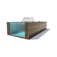 China Rectangular Prefabricated Fiberglass Inground Swimming Pools for Commercial Outdoor Garden for sale