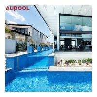 China Modern Private Inground Prefabricated Shipping Rectangular Fiberglass Swimming Pool for sale