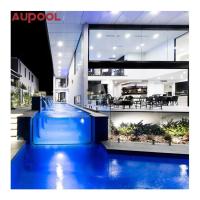 China Modern Private Inground Prefabricated Shipping Rectangular Fiberglass Swimming Pool for sale