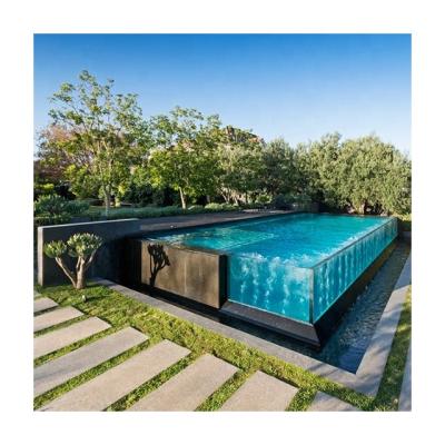 China 1.20g/cm3 Density Fiberglass Liner Transparent Acrylic Panel l Outdoor Swimming Pool for sale