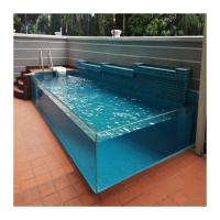 China 1.20g/cm3 Density Fiberglass Liner Transparent Acrylic Panel l Outdoor Swimming Pool for sale