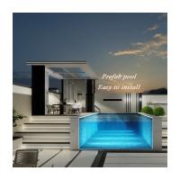 China Custom Outdoor Living Solution Prefab Wooden Villa with Acrylic Swimming Pool in India for sale