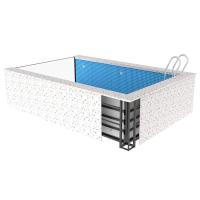 China Swimming Shipping Above Ground Frp Pools with Clear Acrylic Window and Customizable Design for sale
